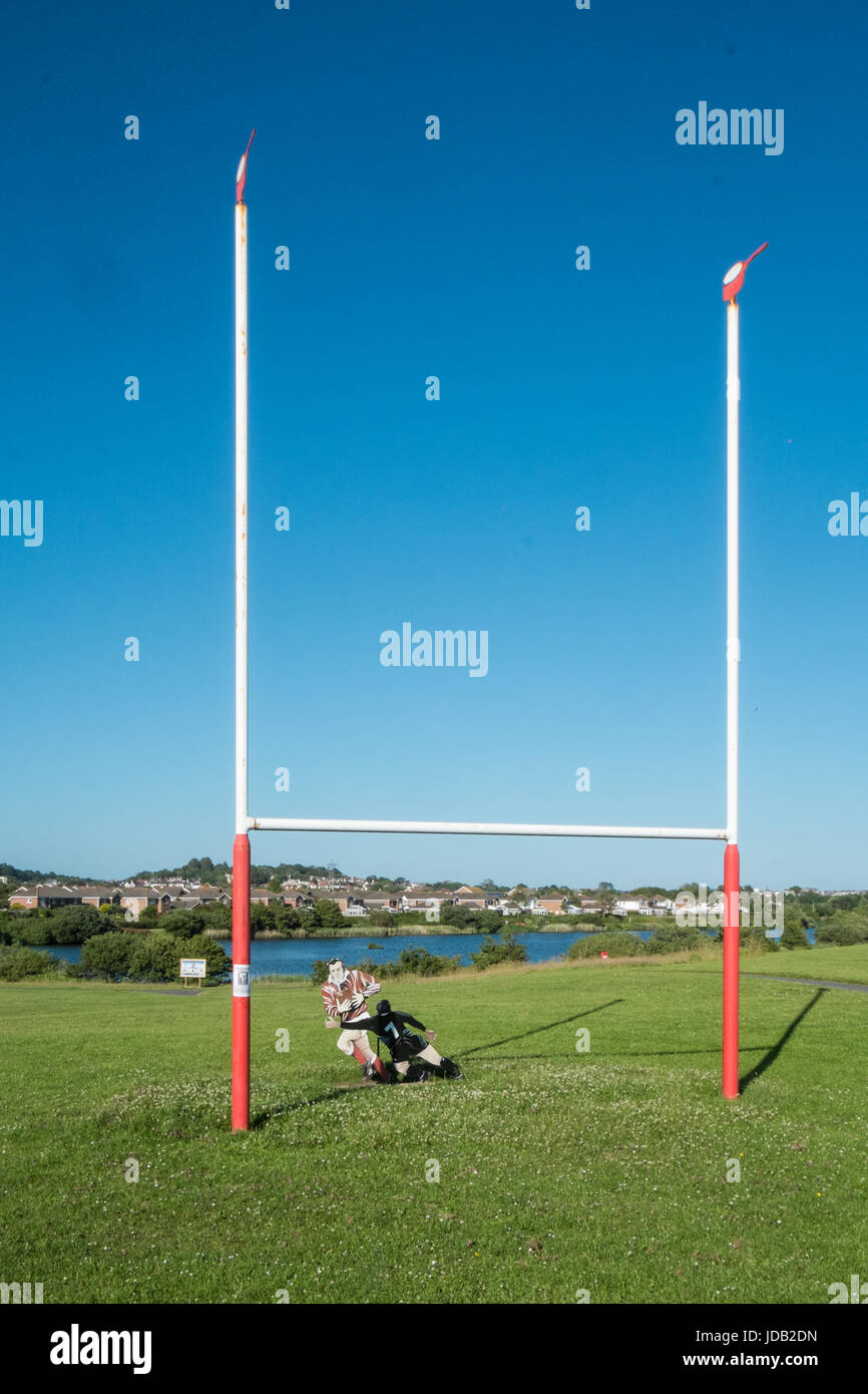 Rugby,scene,artwork,posts,Scarlets,versus,v,All Blacks,Greening,a,once ...