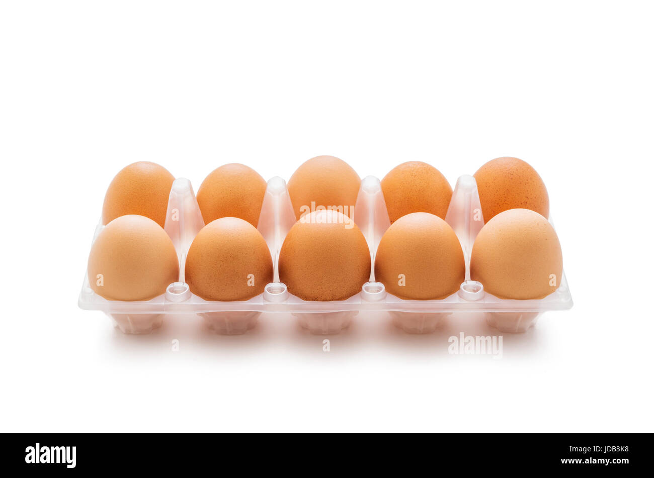 Organic Ten Egg Pack Isolated on White Stock Photo - Alamy