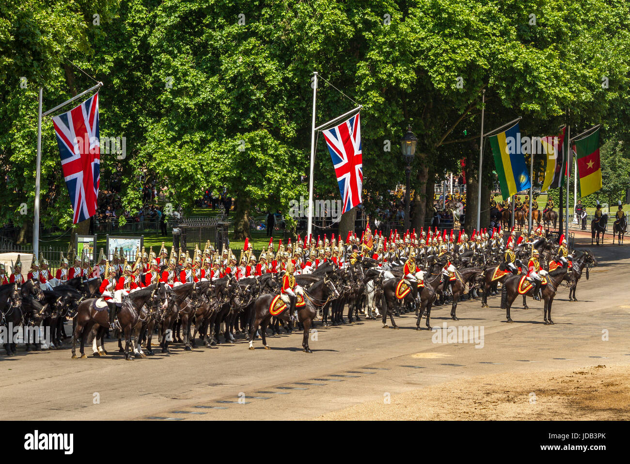 The Life Guards, and The Blues and Royals line up in formation at Horse ...
