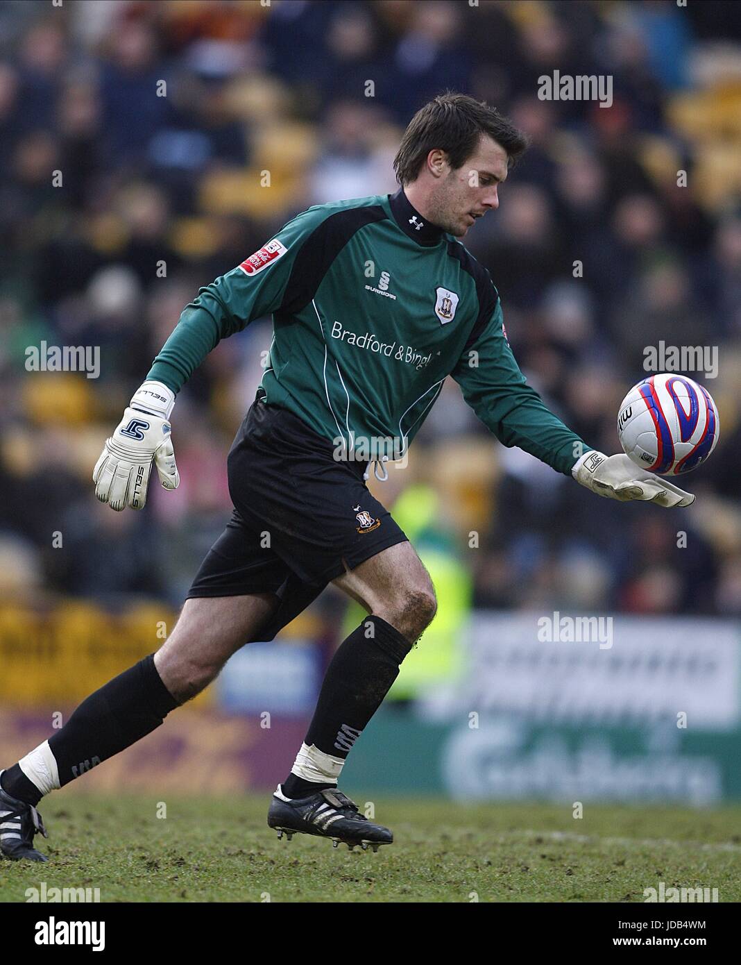 RHYS EVANS BRADFORD CITY FC VALLEY PARADE BRADFORD ENGLAND 14 February ...