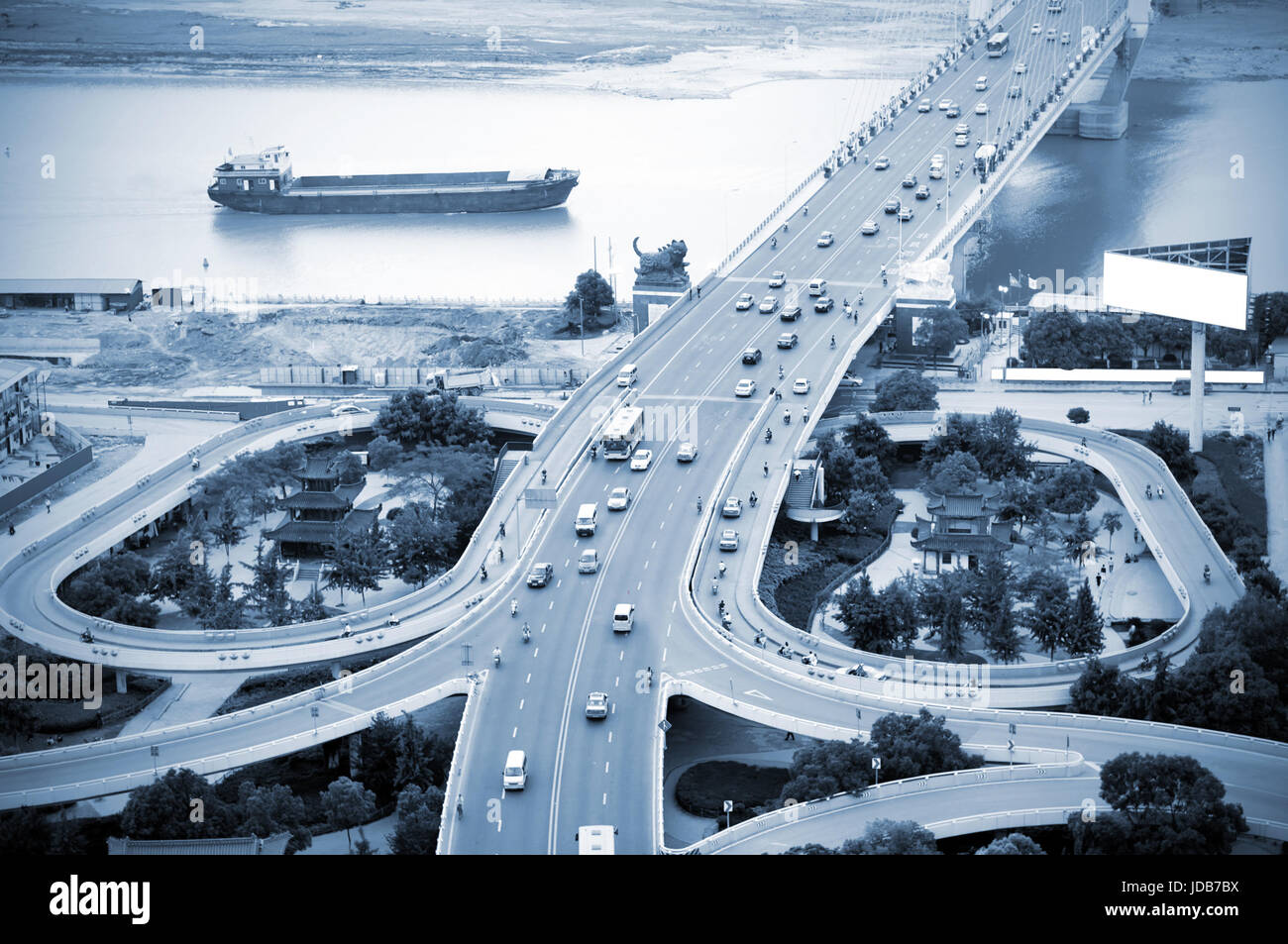 The curve of the eye bridge winding Stock Photo - Alamy
