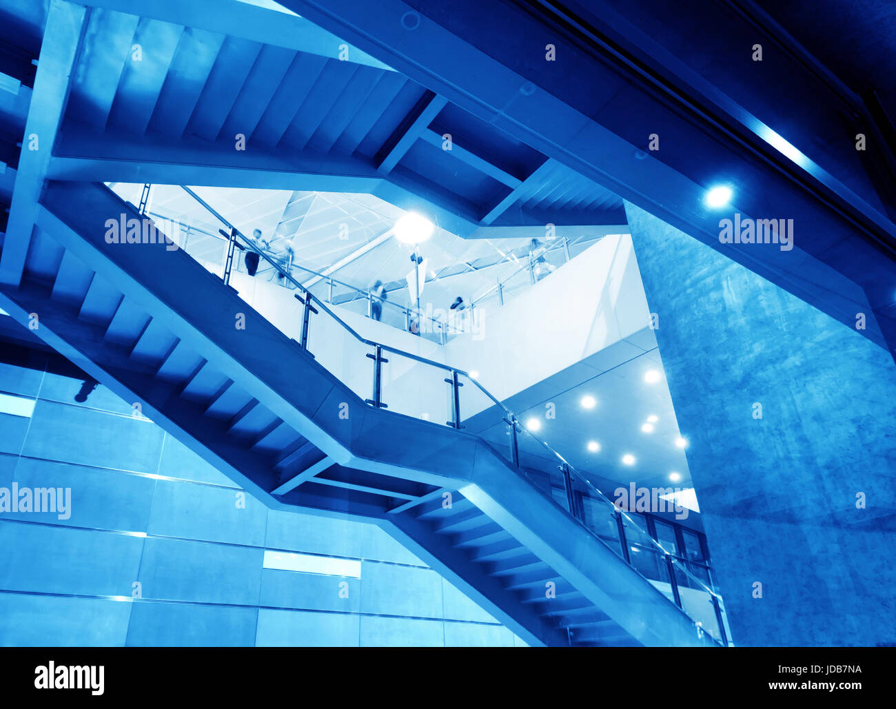Modern steel staircase, tall and magnificent Stock Photo - Alamy
