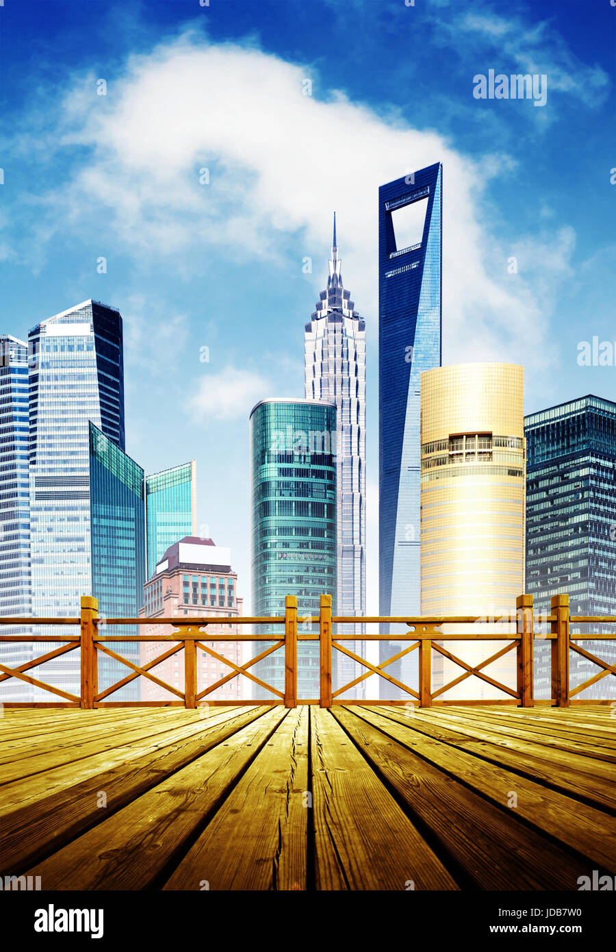 Shanghai's Pudong financial district skyscrapers Stock Photo - Alamy