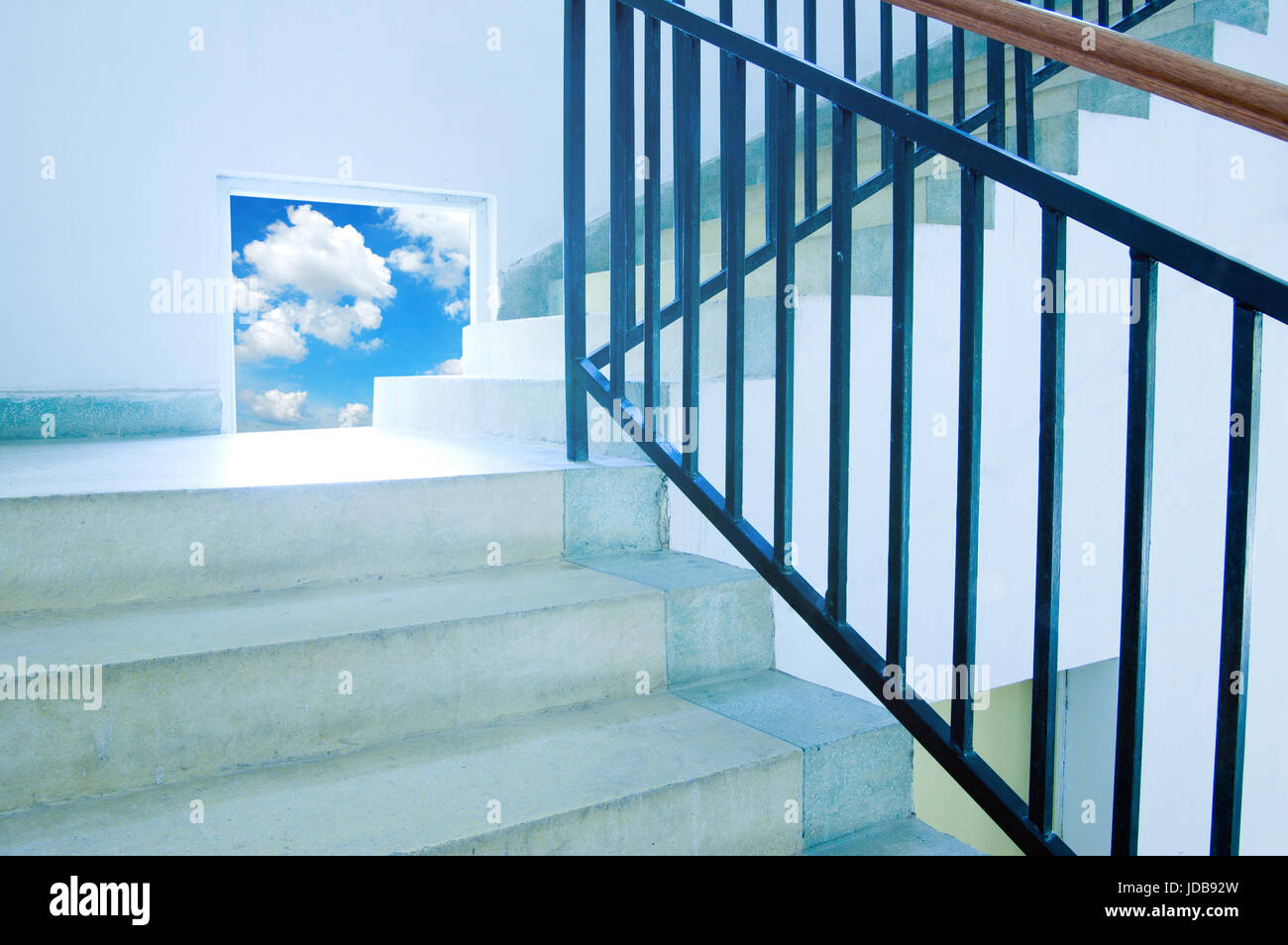 Rectangular rotating ladder, step by step, there is sense of ...