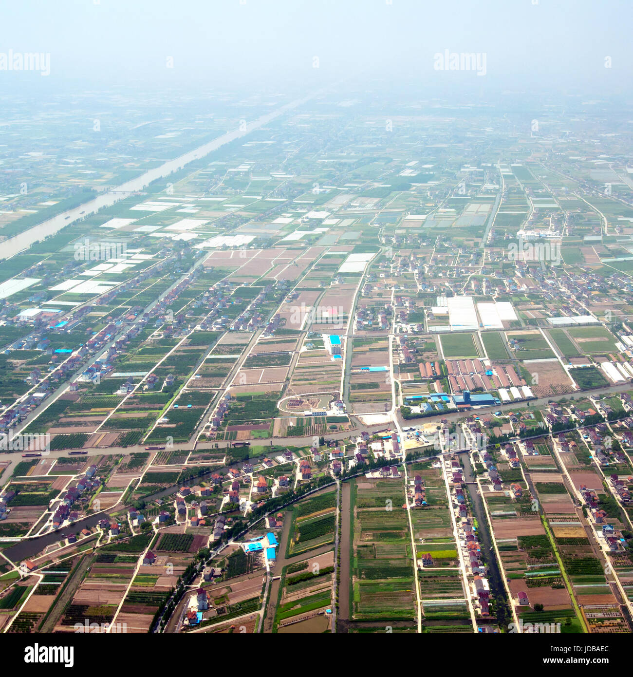Aerial view of rural China (plains Stock Photo - Alamy