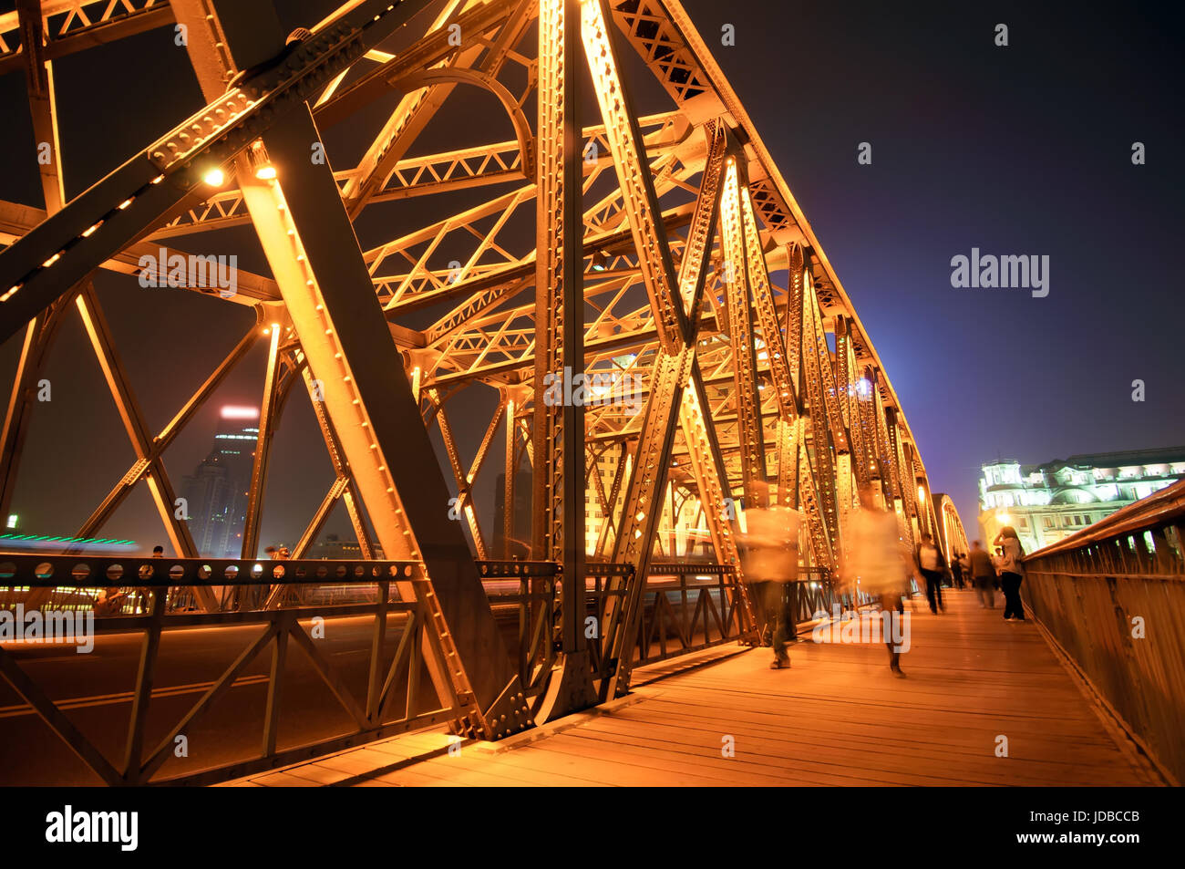 Shanghai Bridge Traffic at night Stock Photo - Alamy
