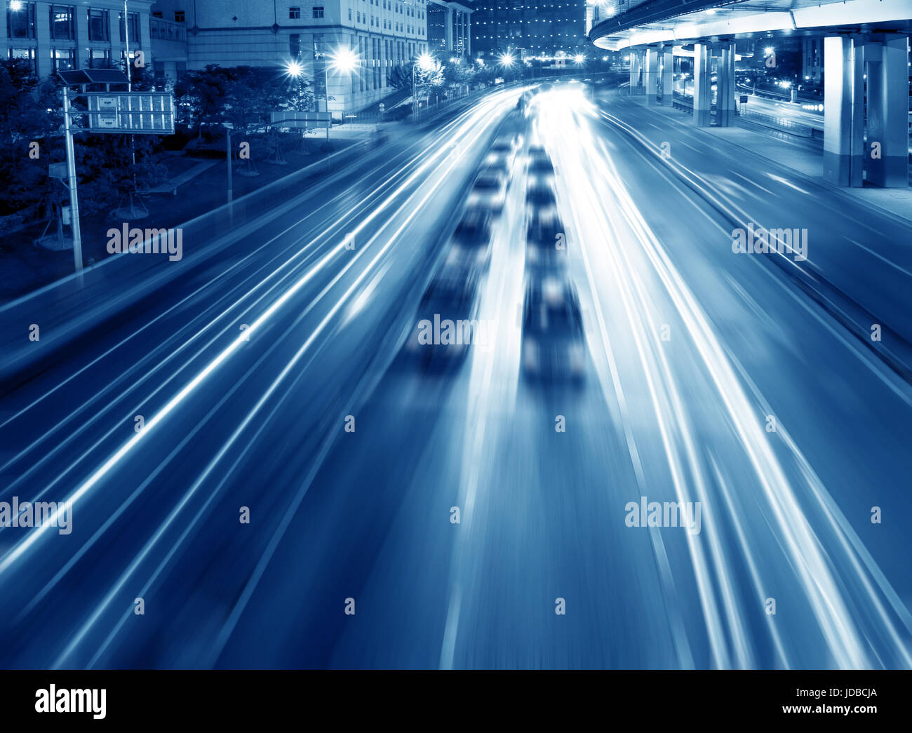 Highways and overpasses at night Stock Photo - Alamy
