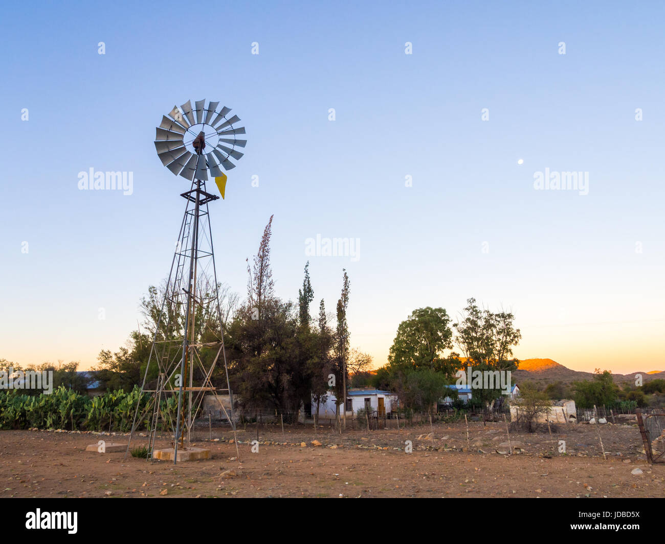 Windmill next to a farm on the road to Solitaire, Khomas Highlands ...