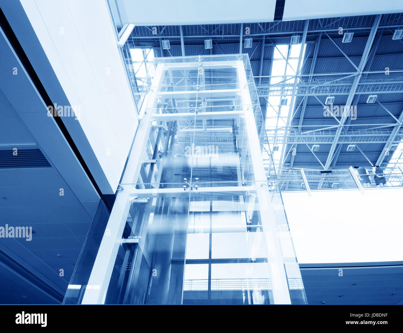 futuristic elevator in the modern building at shanghai china Stock ...