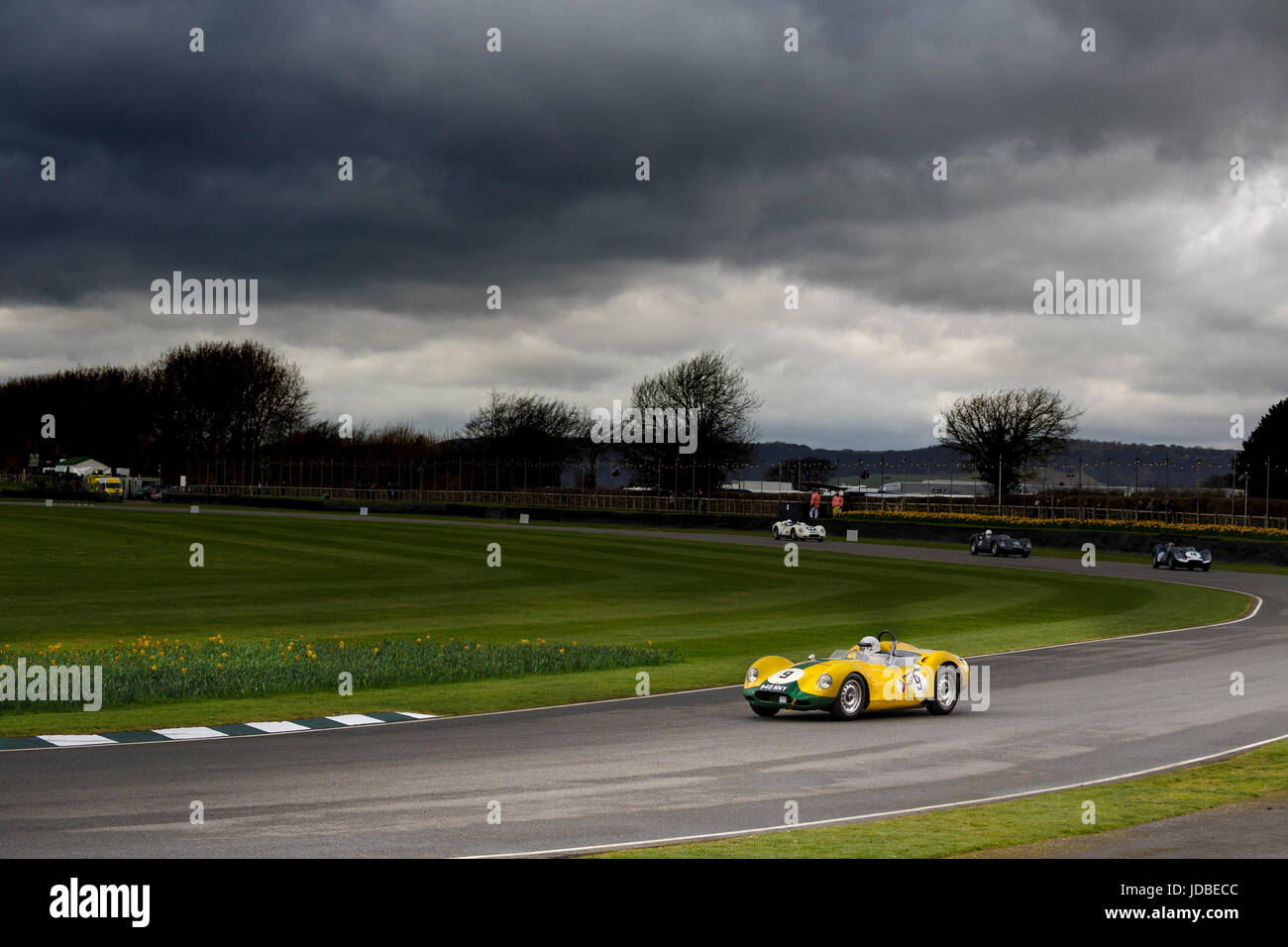 1958 Lister-Jaguar Knobbly with driver Christopher Lunn during the ...