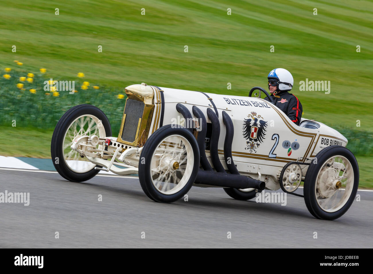 1909 Benz 200hp "Blitzen Benz" with driver Hermann Layher during the S ...