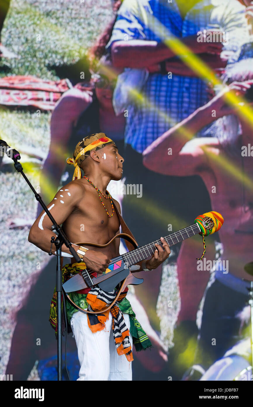HAJAmadagascar & The Groovy People (Madagascar) perform on stage at the ...