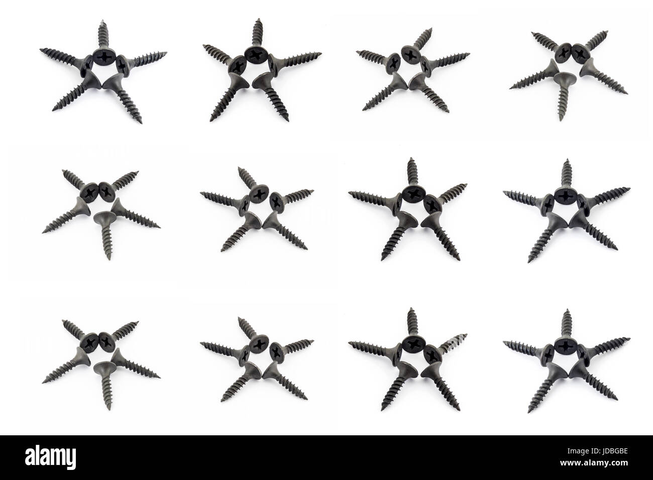Background pattern five-pointed stars with Oxidized self-tapping screw ...