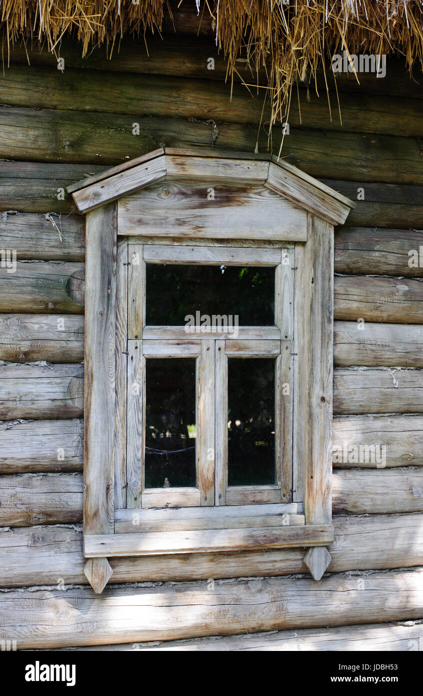 Wooden window - old style Stock Photo - Alamy