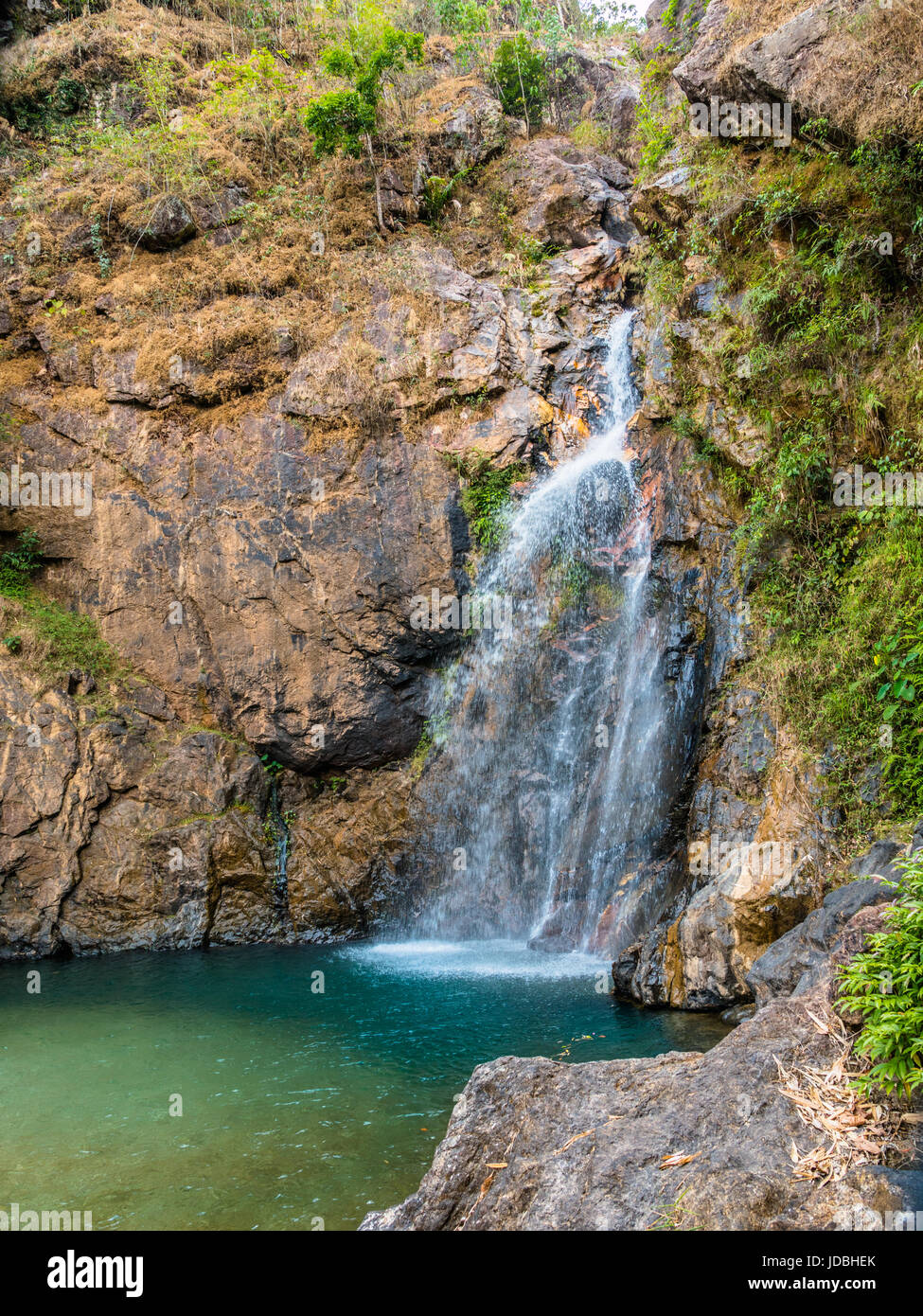 amazing waterfall inside the forest Jokkradin waterfall,in Thong Pha Phum national park ...