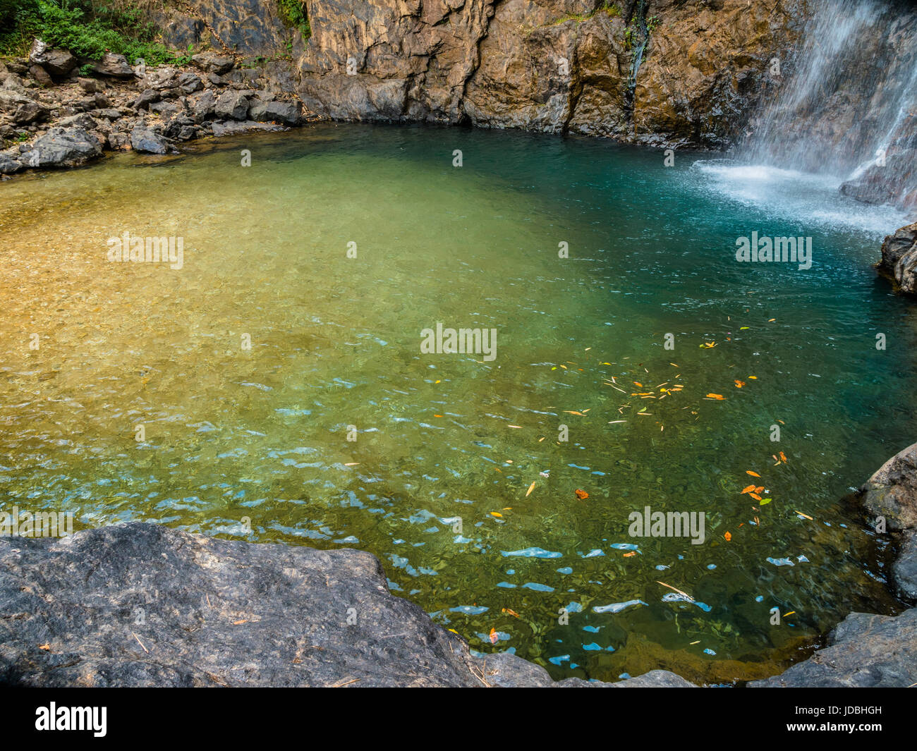 amazing waterfall inside the forest Jokkradin waterfall,in Thong Pha Phum national park ...