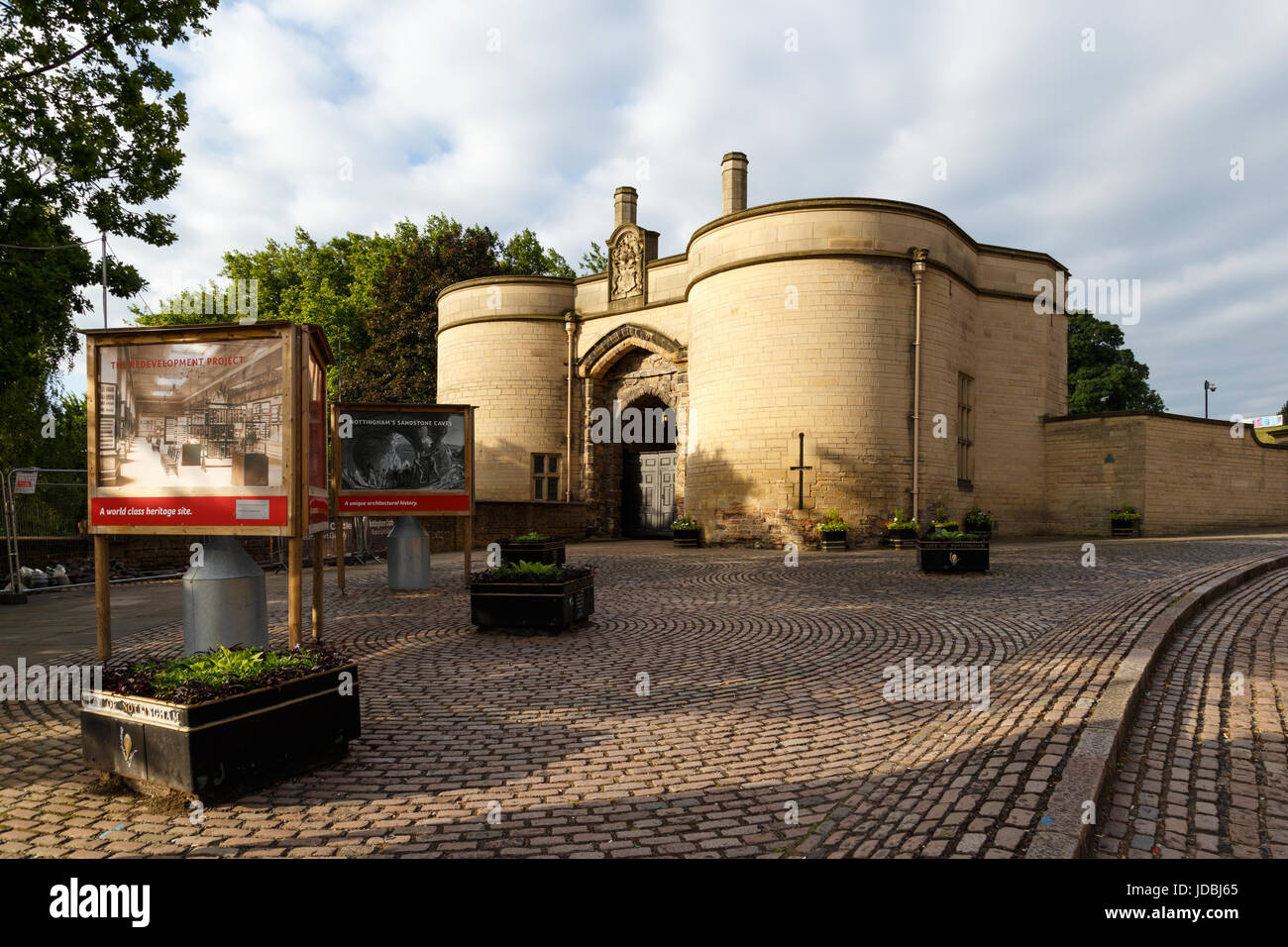 NOTTINGHAM, ENGLAND - JUNE 17: Gatehouse entrance to Nottingham Castle ...