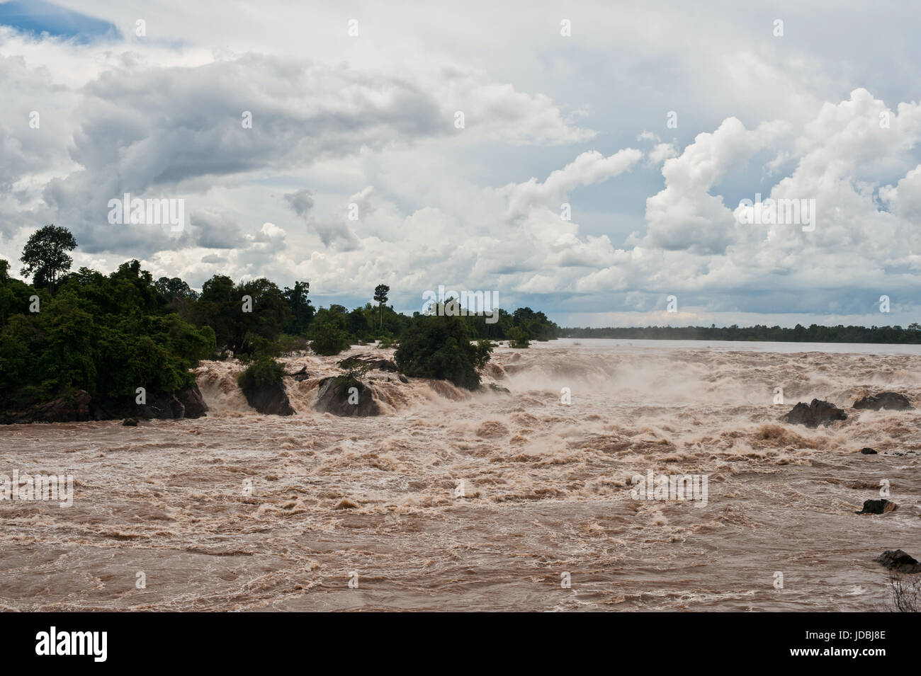 Khone Phapheng water fall or mekong river in champasak southern of laos ...