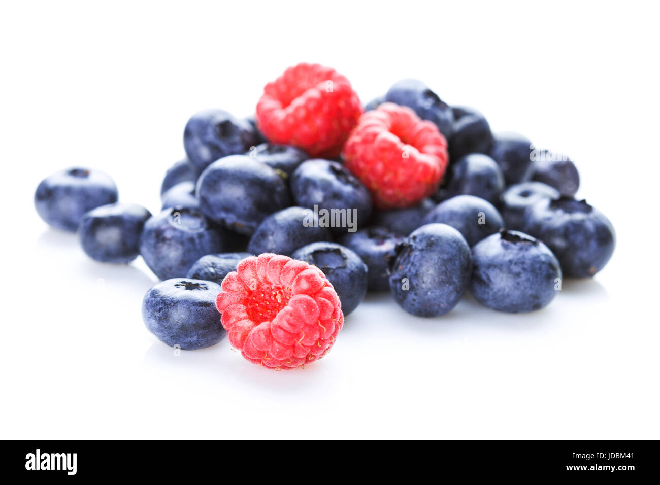 Raspberries and blueberries Stock Photo - Alamy