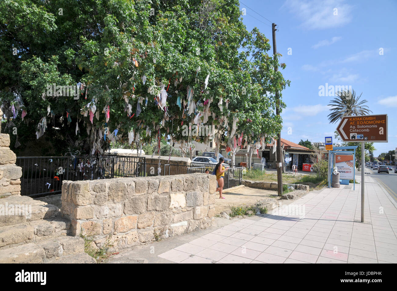 Entrance to the Agia Solomoni Catacomb, Paphos, Cyprus Stock Photo - Alamy