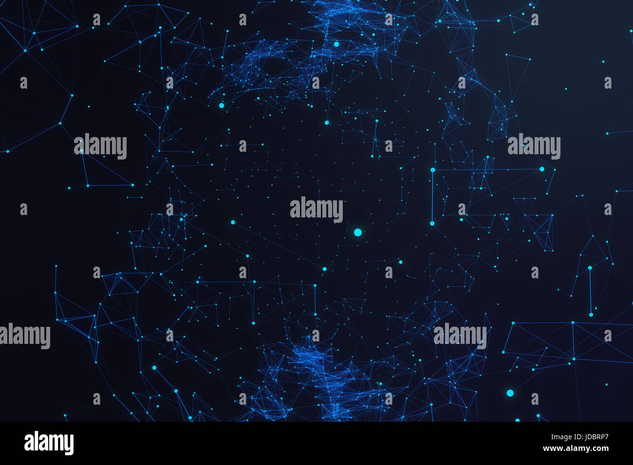 Technological connection futuristic shape, blue dot network, abstract ...