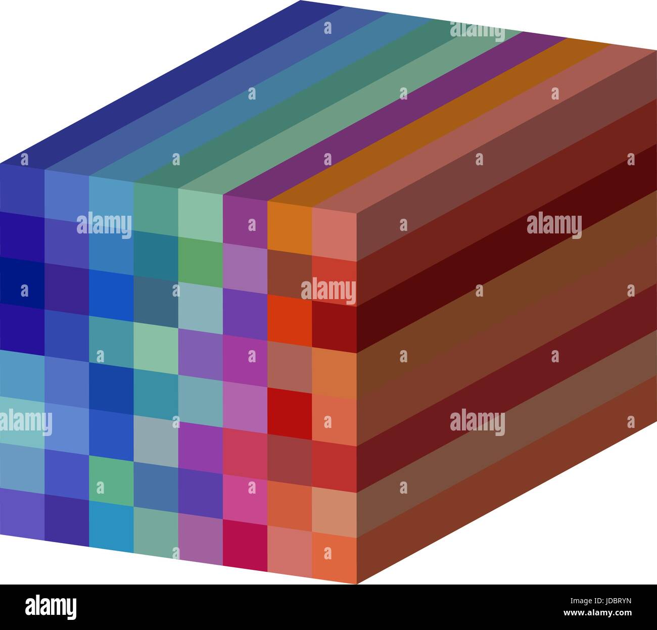 Illustration of 3D Abstract Colorful Cube Modern Design Stock Vector ...