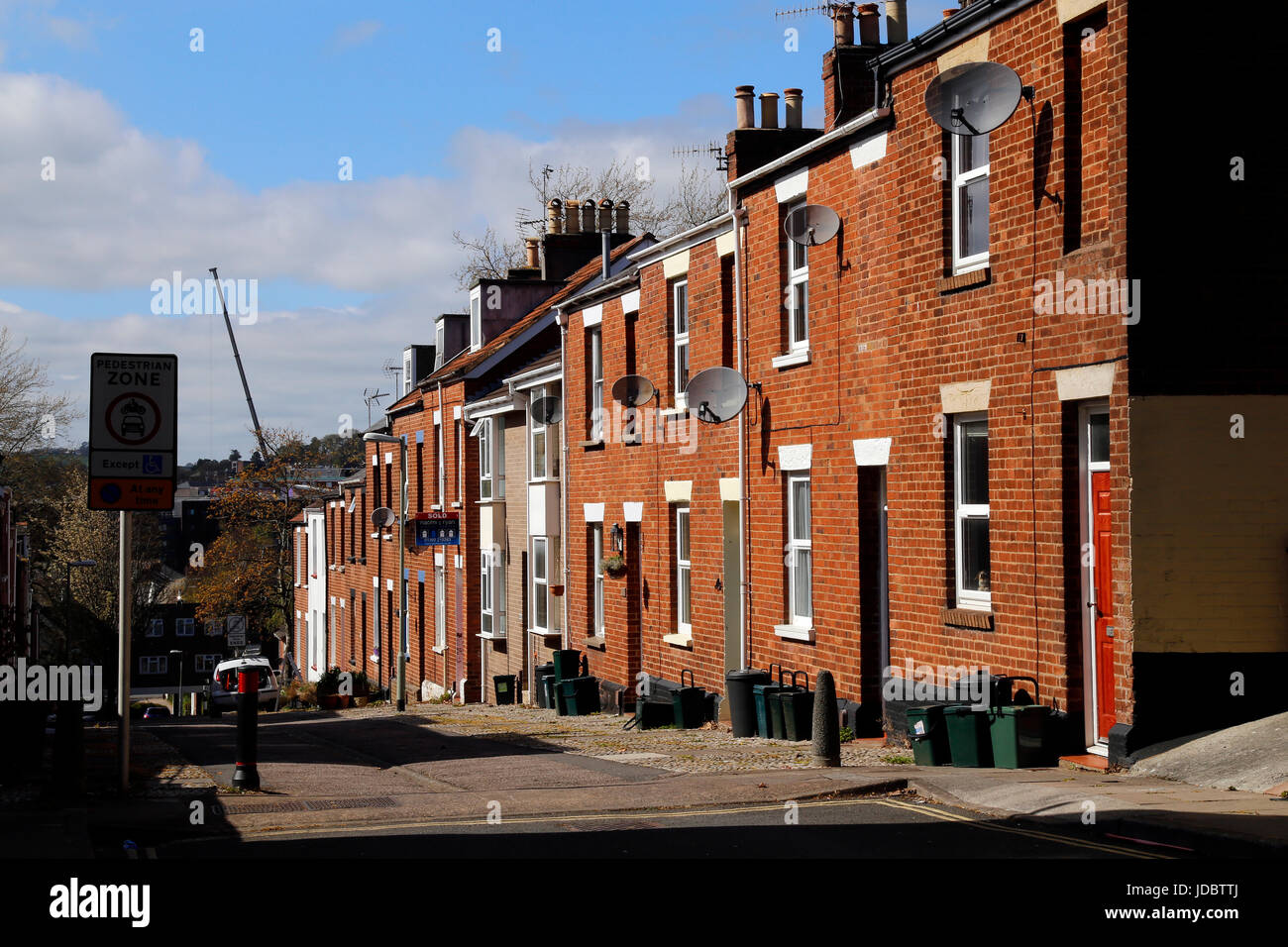 back to back terraced housing in Exeter,Devon Stock Photo - Alamy