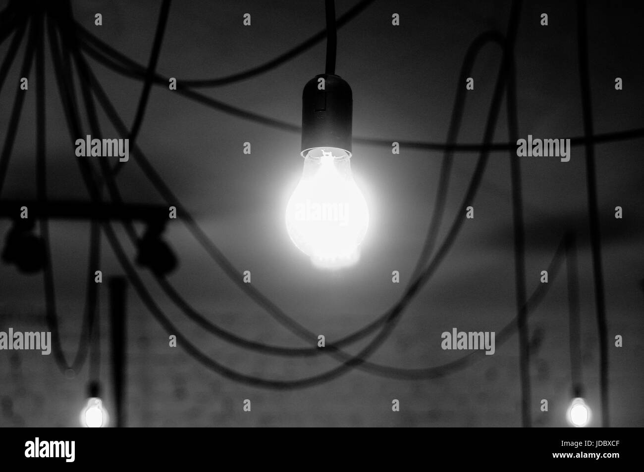 Lighting, Light, Design, Interior, Bulb, Bulbs,Wire, Wires, Lamps Stock ...