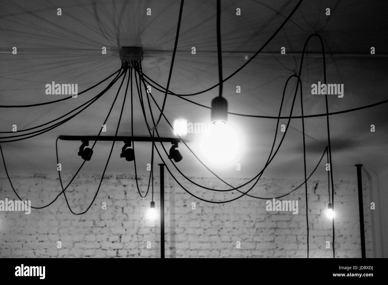 Lighting, Light, Design, Interior, Bulb, Bulbs,Wire, Wires, Lamps Stock ...