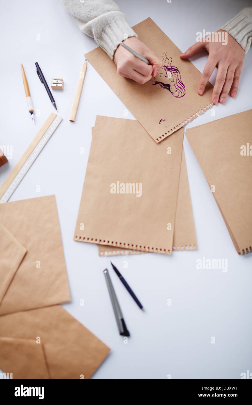 Drawing on paper Stock Photo - Alamy