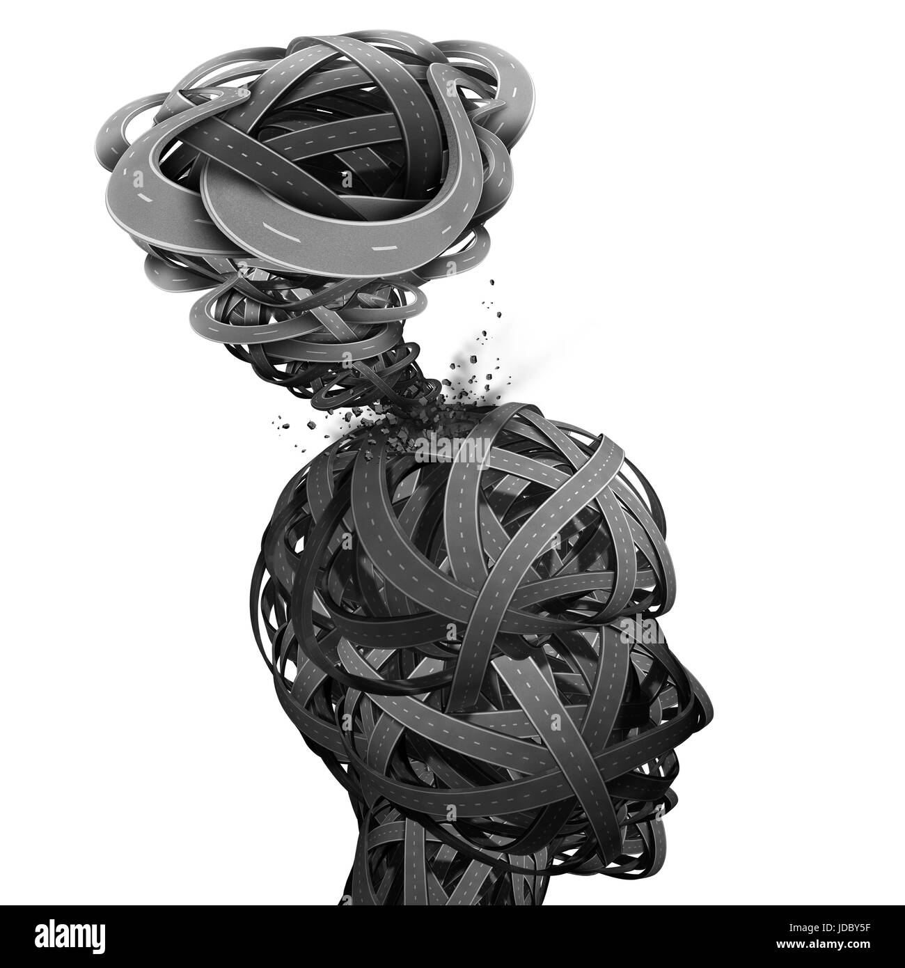 Mental confusion and mind disorientation concept as a psychological and ...