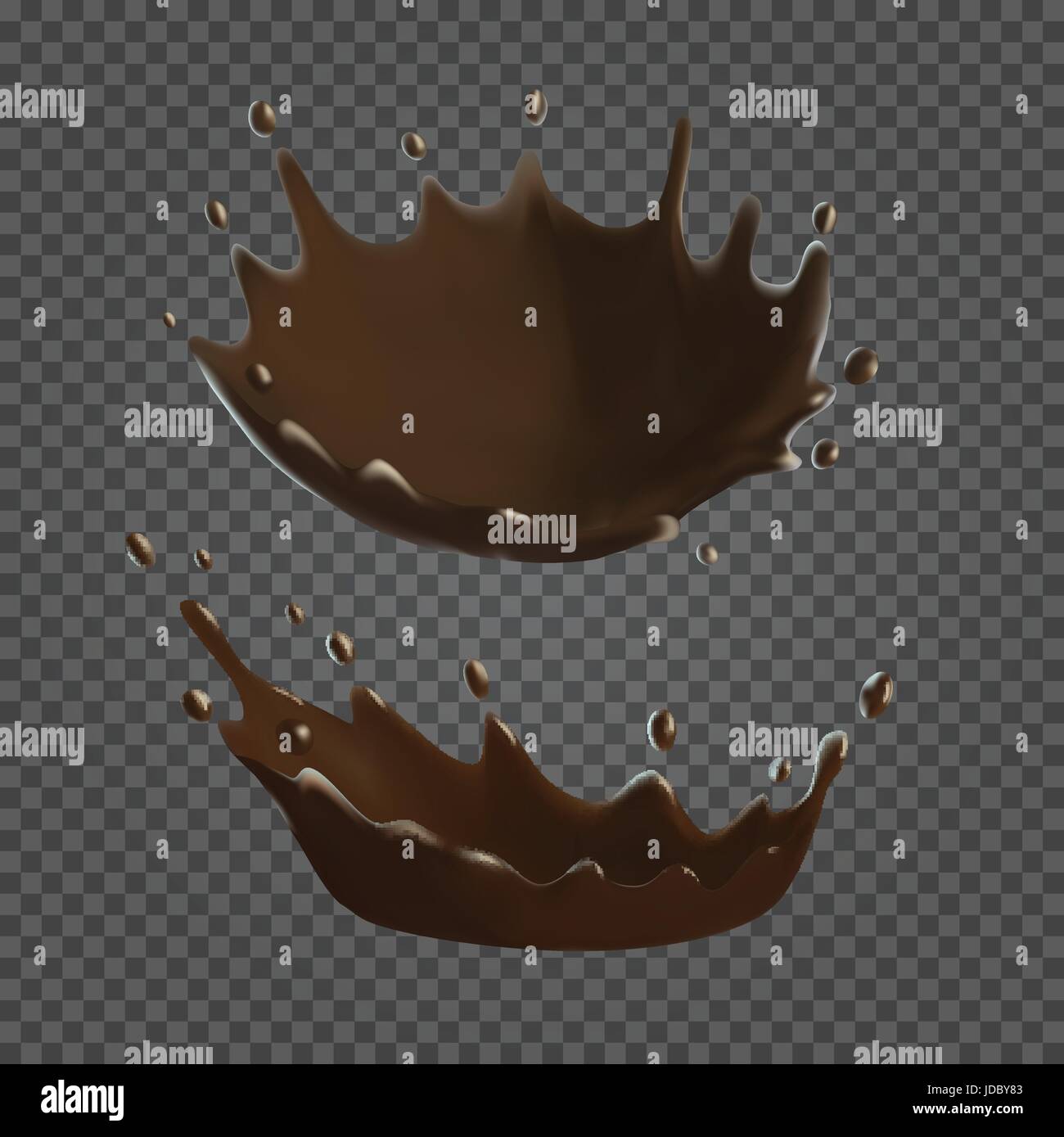 Realistic chocolate splash dark Stock Vector Images - Alamy
