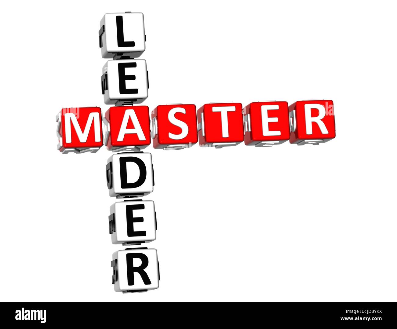 3D Master Leader Crossword on white background Stock Photo - Alamy