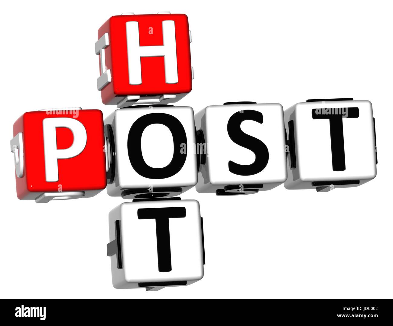 3D Hot Post Crossword on white background Stock Photo - Alamy