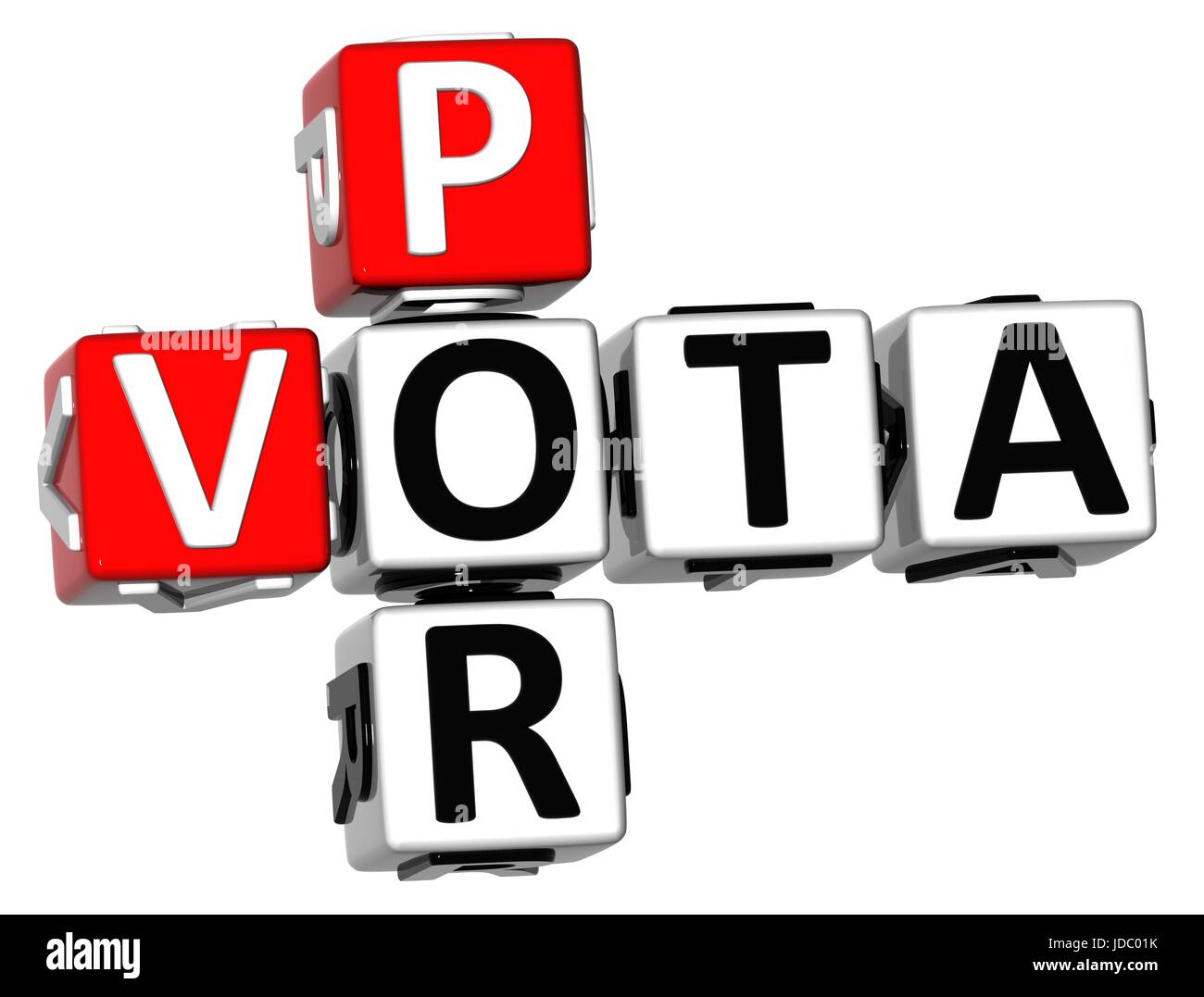 3D Vota Por Crossword on white background Stock Photo - Alamy