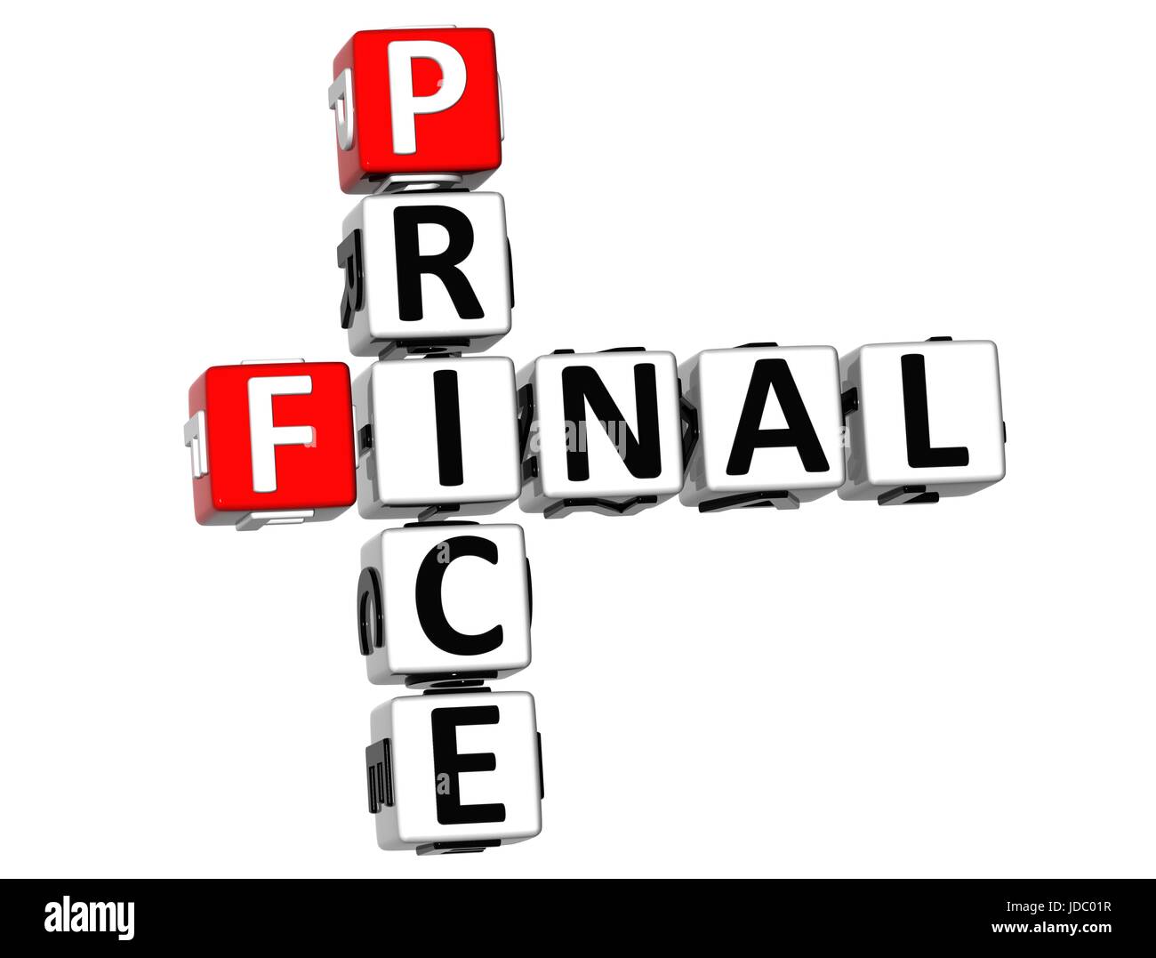 3D Final Price Crossword on white background Stock Photo - Alamy