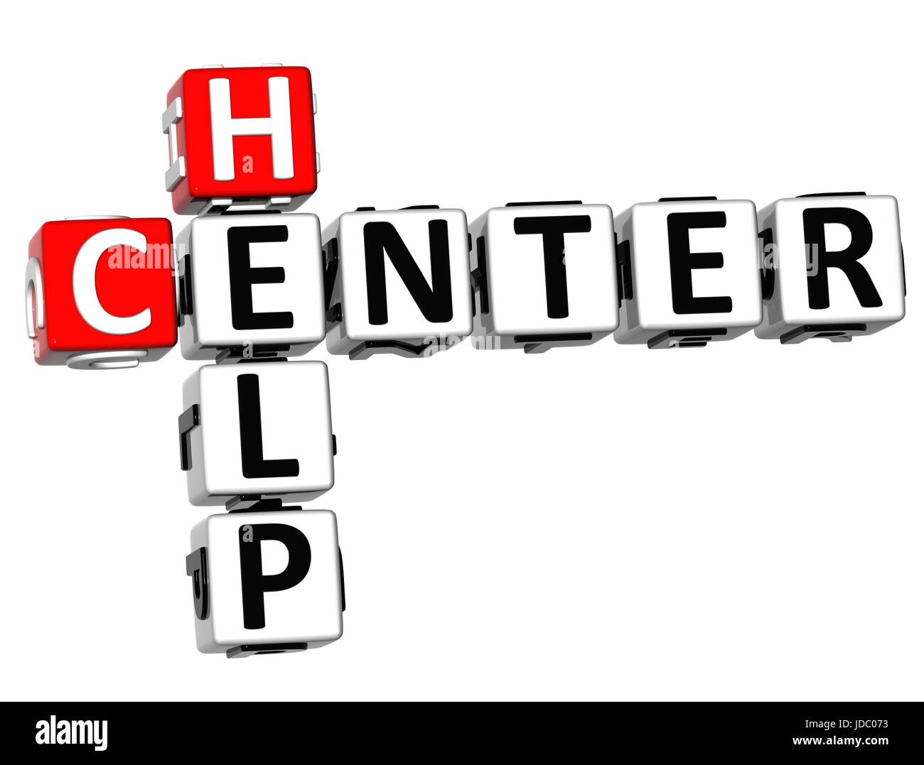 3D Help Center Crossword on white background Stock Photo - Alamy