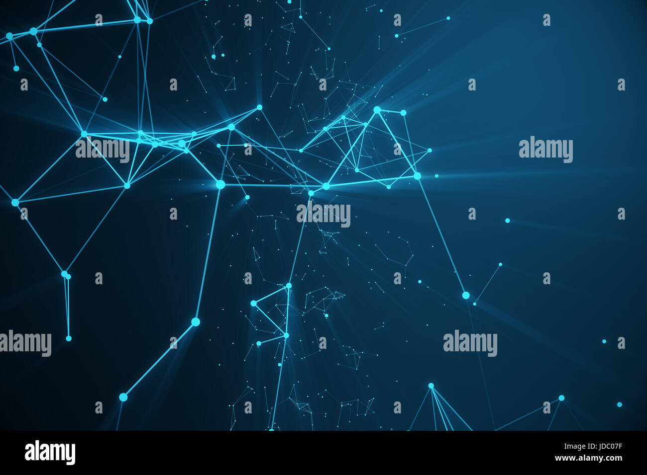 Technological connection futuristic shape, blue dot network, abstract ...