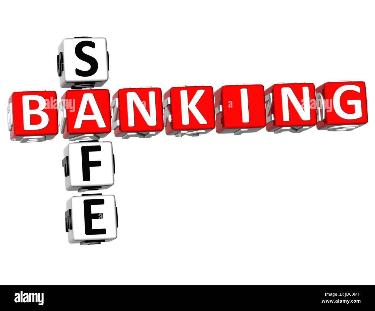 3D Safe Banking Crossword on white background Stock Photo - Alamy