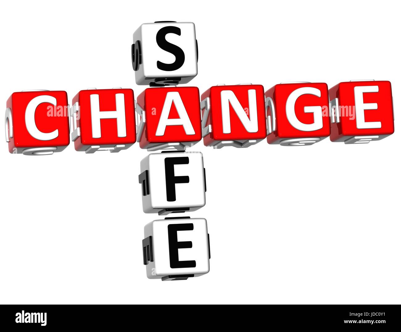3D Safe Change Crossword on white background Stock Photo - Alamy