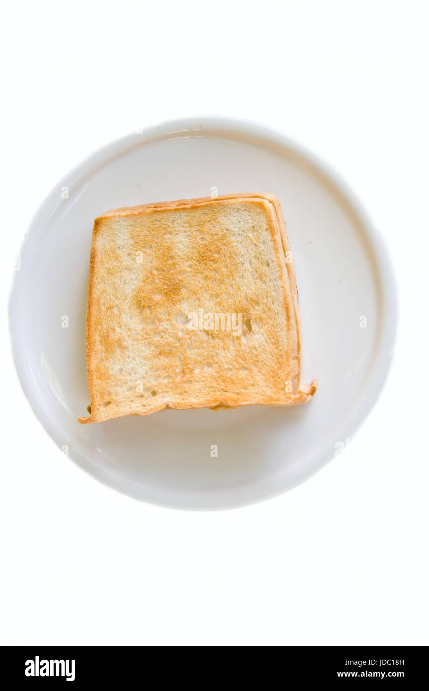 toast for breakfast meal on white background Stock Photo - Alamy