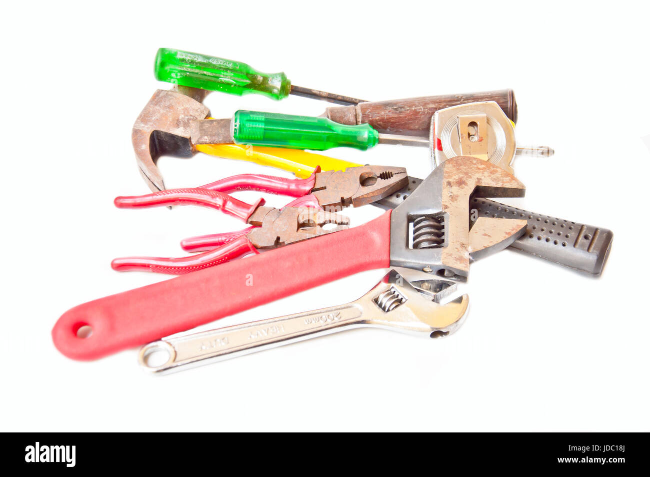 mechanic tool for repair on white background Stock Photo - Alamy