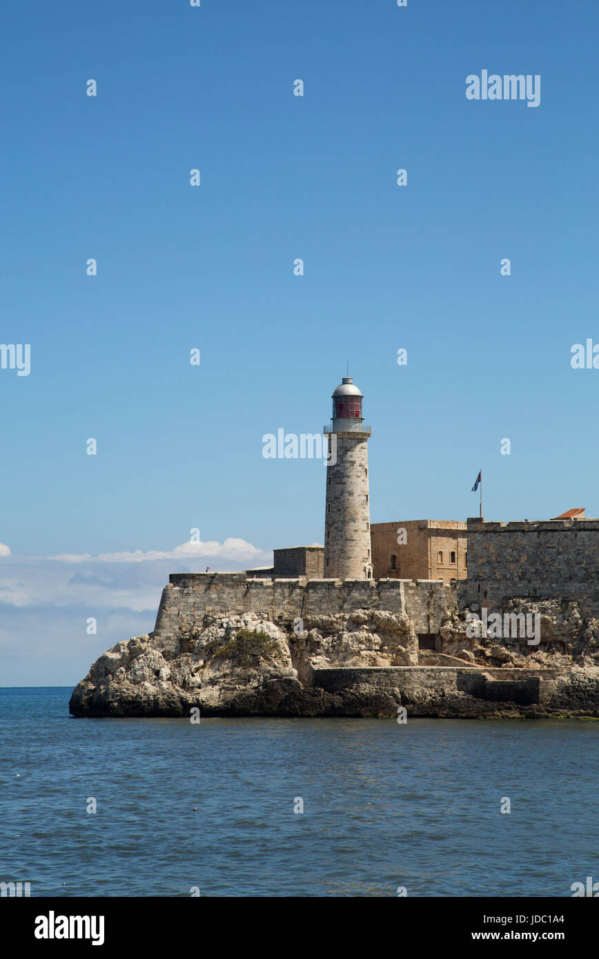 Morro Fortress with Lighthouse, Central Habana, Havana, Cuba Stock ...