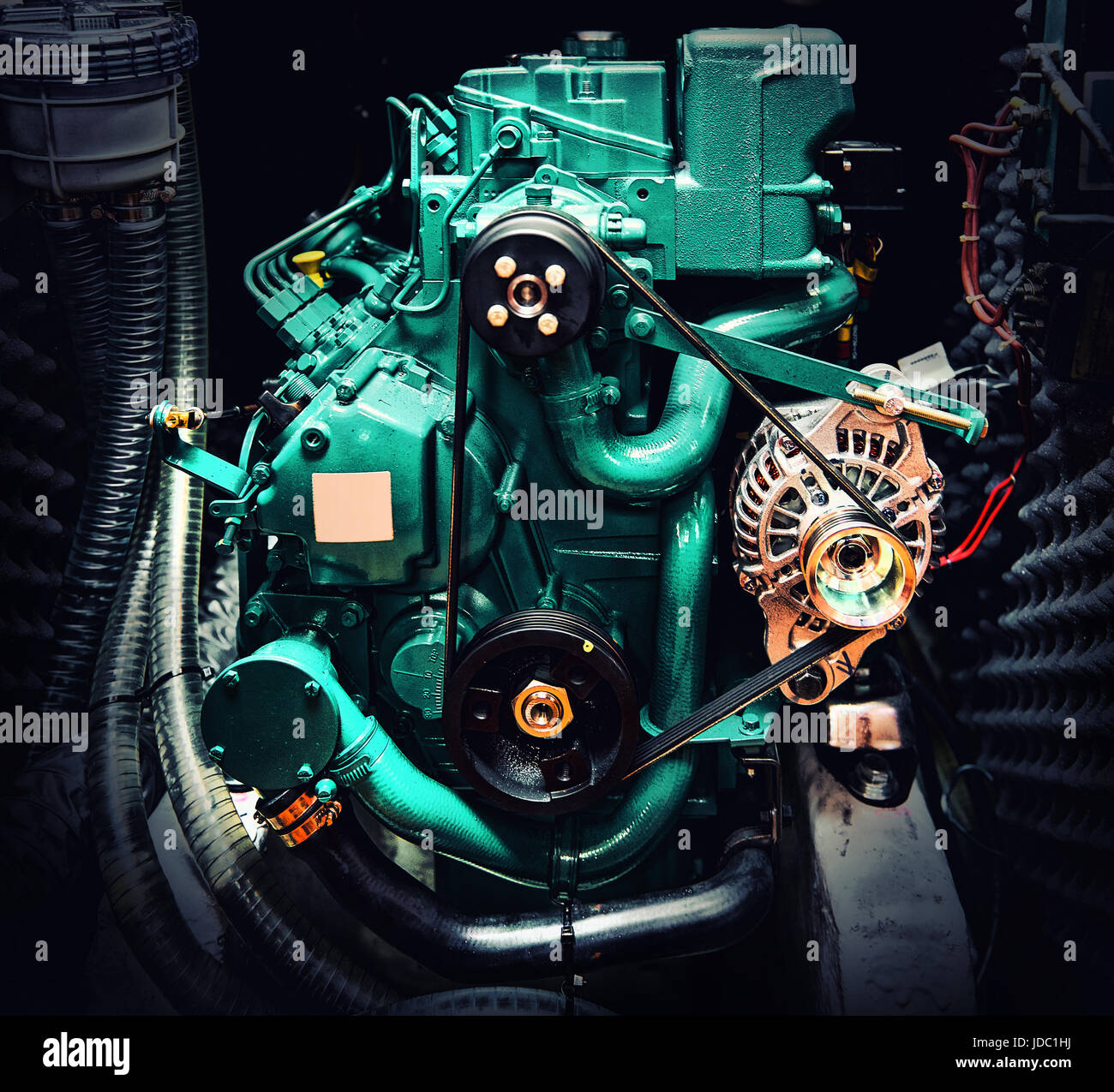 Close-up of boat motor Stock Photo - Alamy