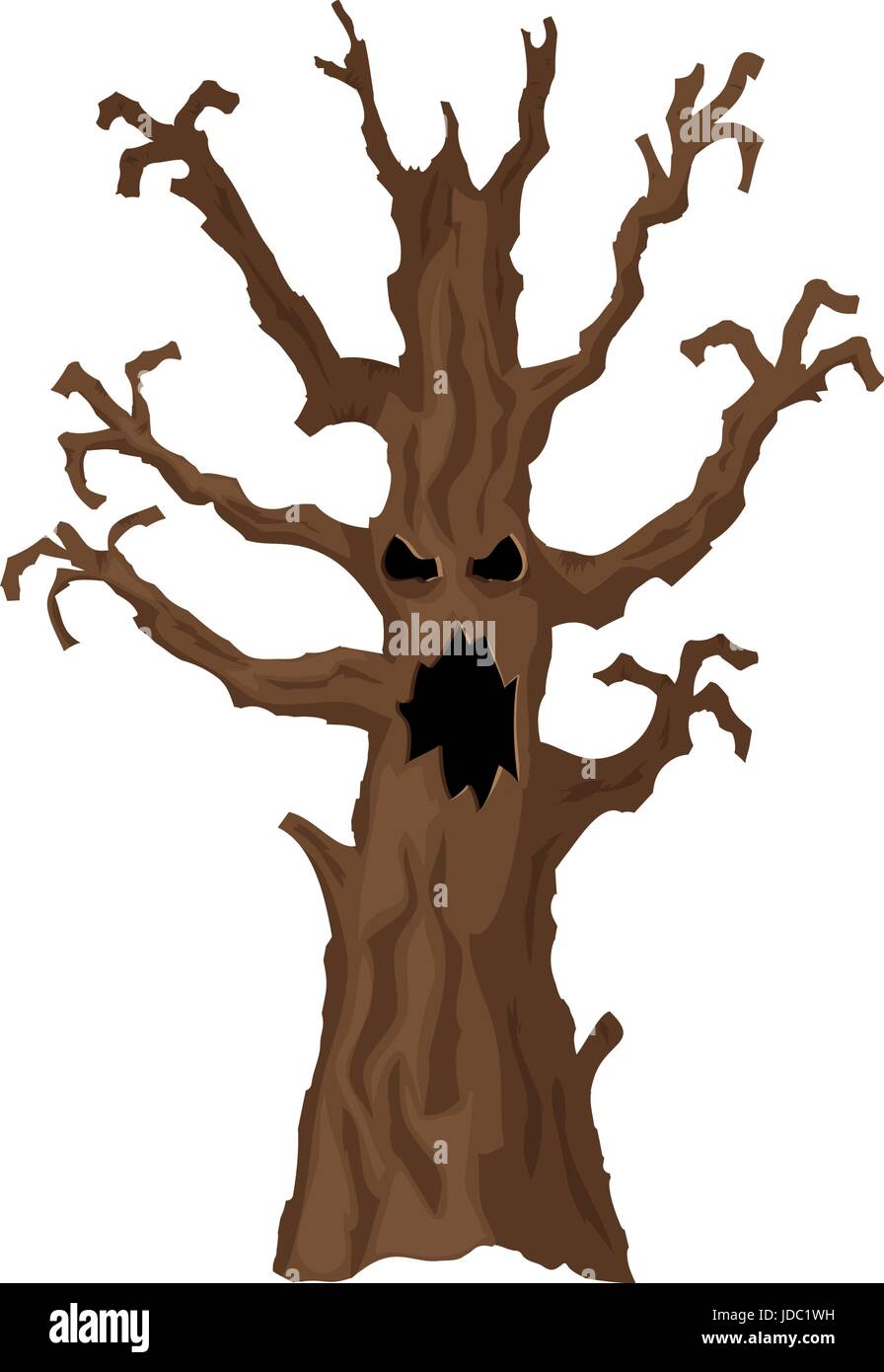 Creepy Tree Cartoon
