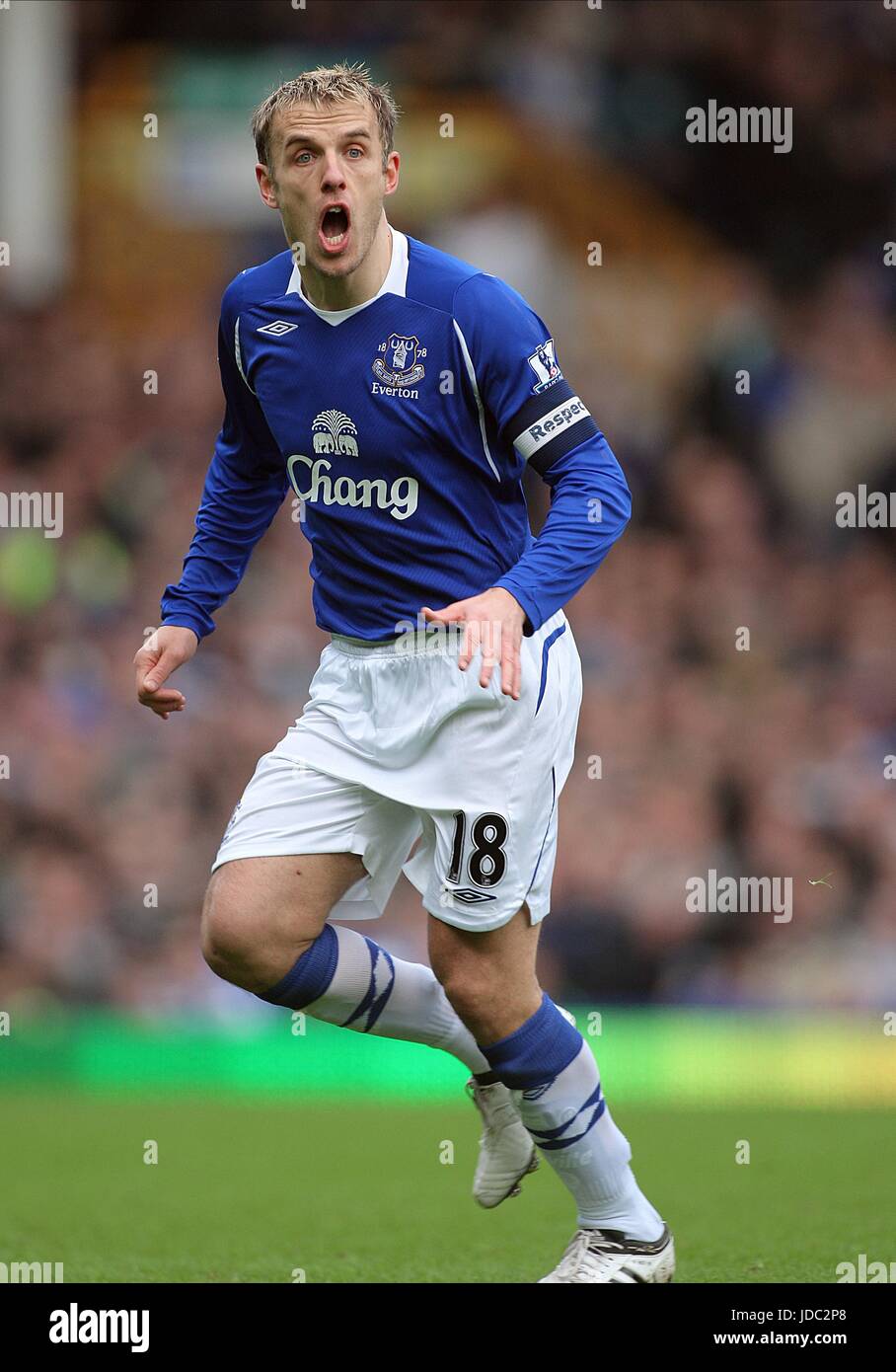 PHIL NEVILLE EVERTON FC GOODISON PARK LIVERPOOL ENGLAND 15 February ...