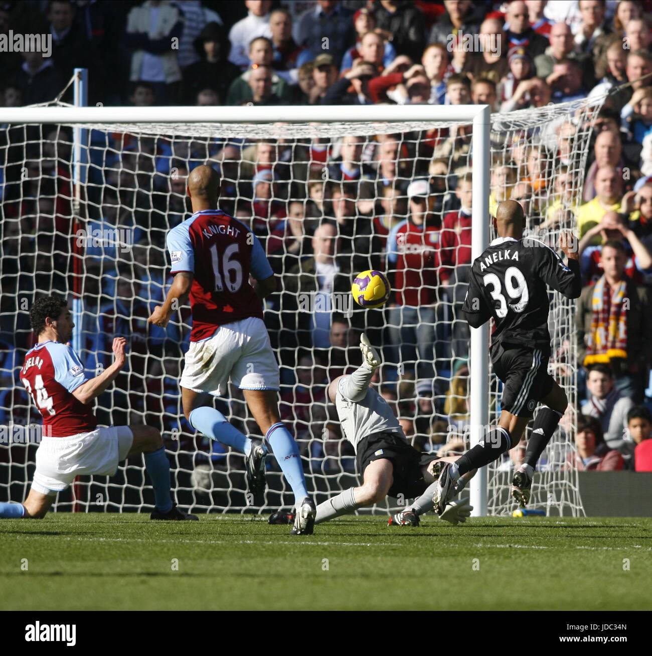 NICHOLAS ANELKA SCORES ASTON VILLA V CHELSEA VILLA PARK BIRMINGHAM ...