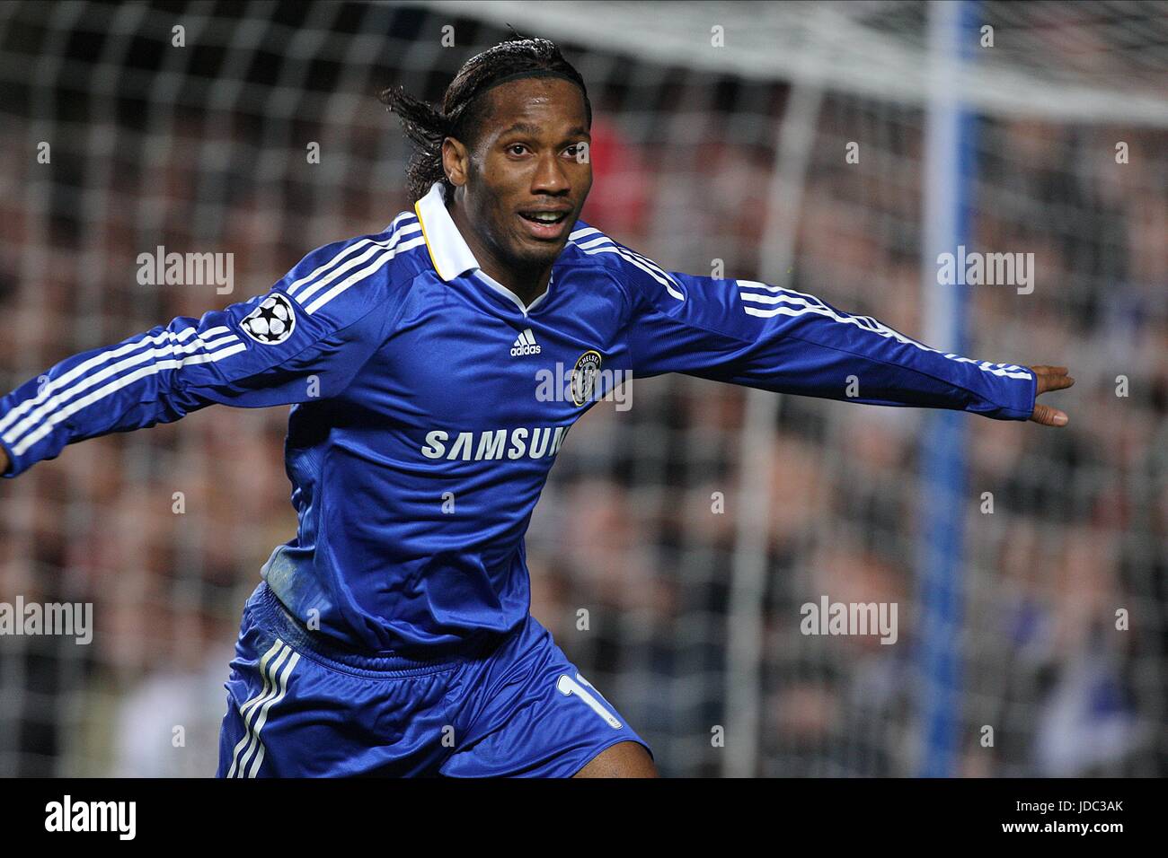 DIDIER DROGBA CELEBRATES CHELSEA V JUVENTUS STAMFORD BRIDGE LONDON ...