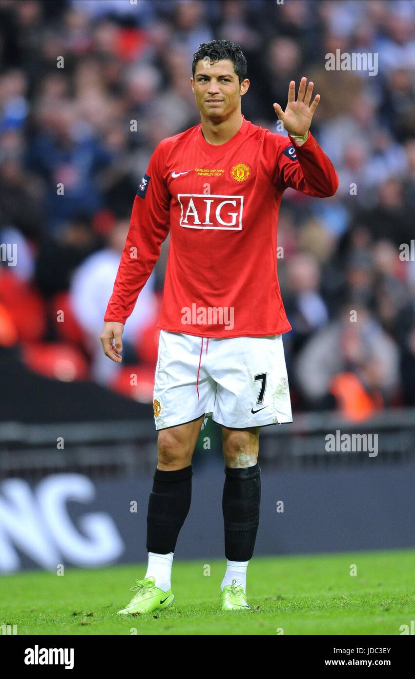 CRISTIANO RONALDO MANCHESTER UNITED FC WEMBLEY STADIUM LONDON ENGLAND ...