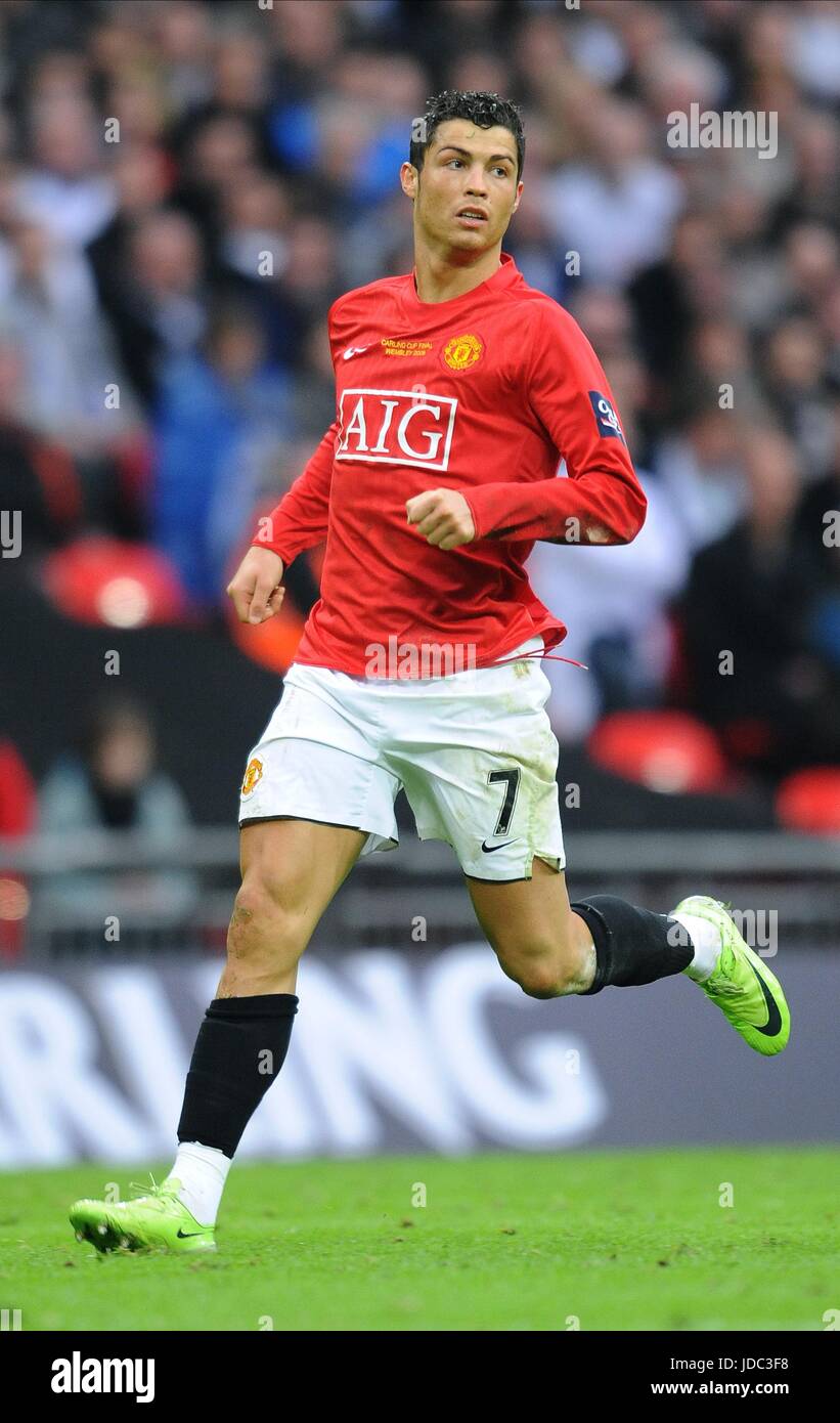 CRISTIANO RONALDO MANCHESTER UNITED FC WEMBLEY STADIUM LONDON ENGLAND ...